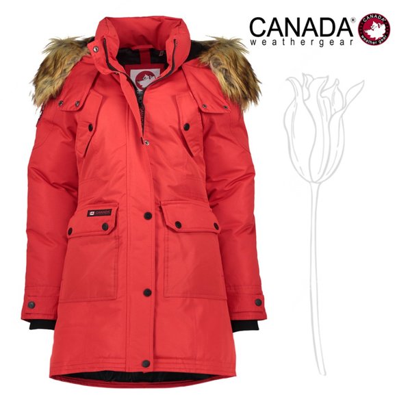 Canada Weather Gear | Jackets & Coats | Canada Weather Gear Red Beige ...